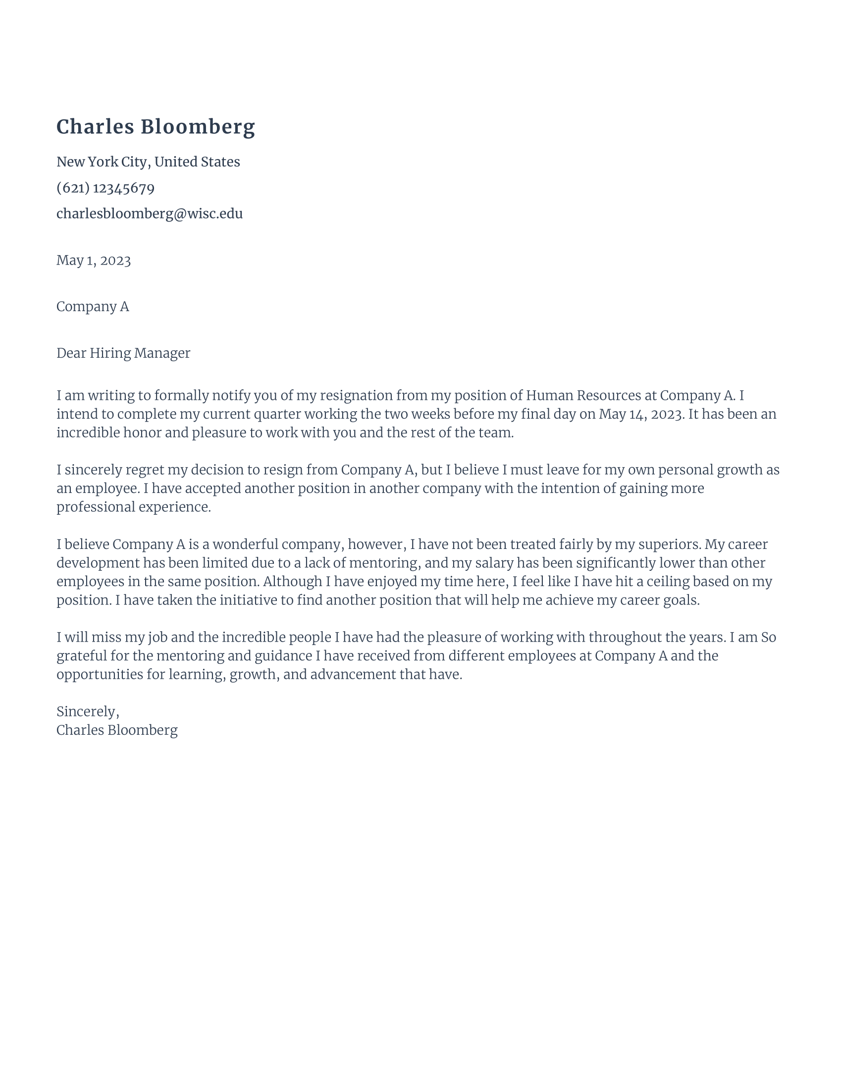25 Effective Resignation Letter Examples With And Without A Reason